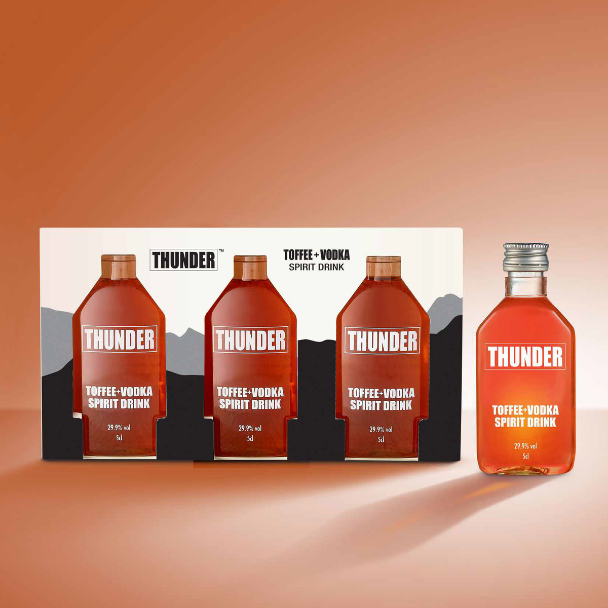 THUNDER TOFFEE + VODKA 3 5cl Packs – Thunder Drinks